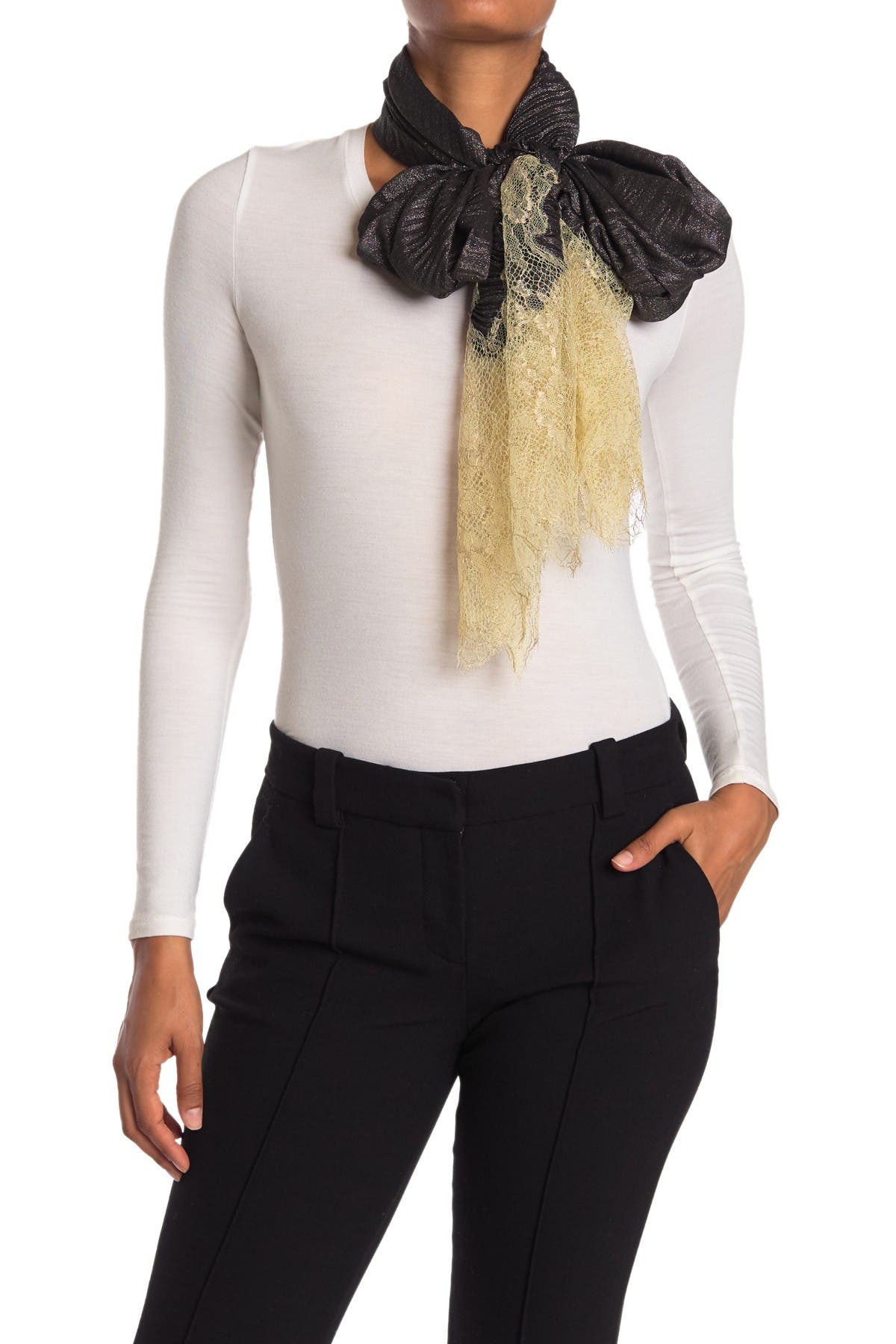Pleated Lace Shawl Scarf (Women) | Nordstromrack