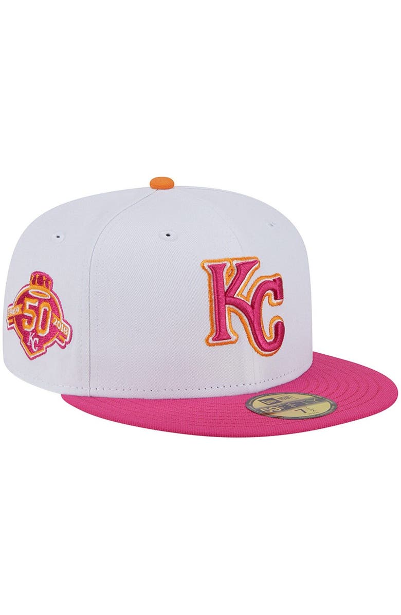 New Era Men's New Era White/Pink Kansas City Royals 50th Team ...