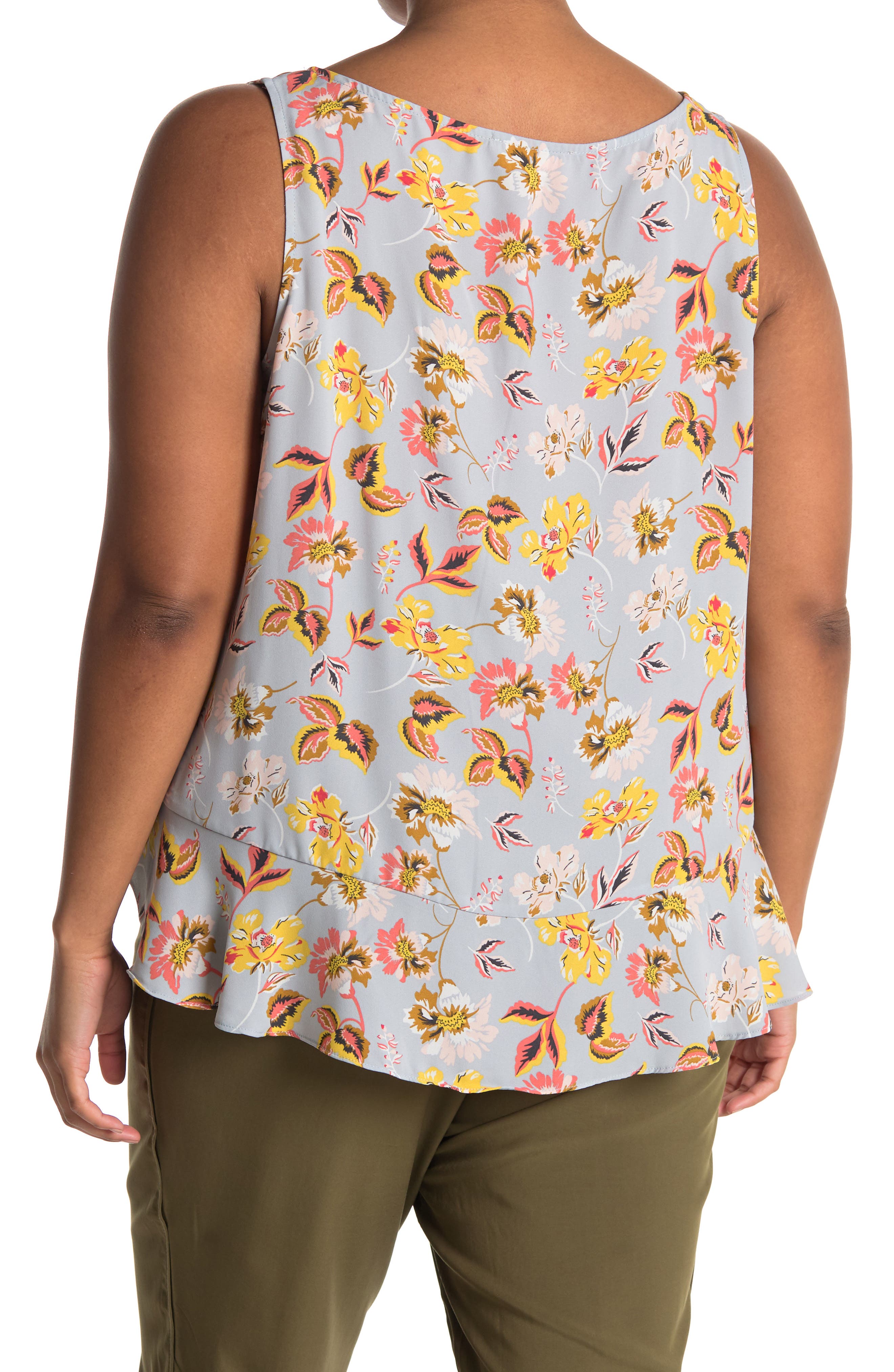 PHILOSOPHY BY RPUBLIC CLOTHING Floral Print Ruffle Bottom Tank Top ...