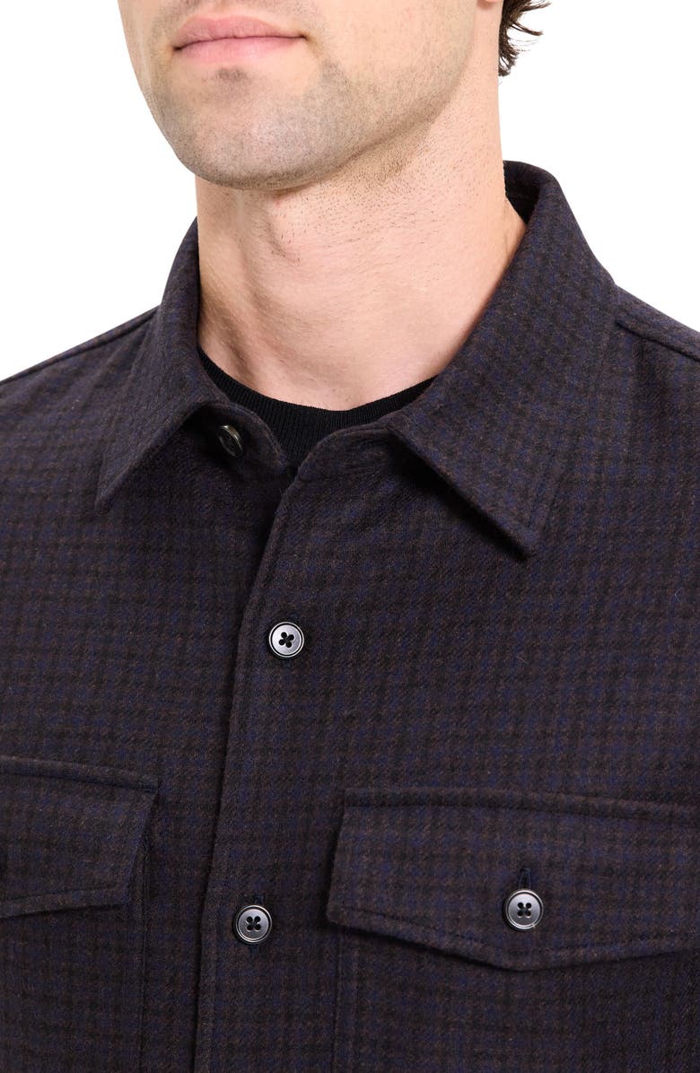 Theory Garvin Plaid Recycled Wool Blend Shirt Jacket | Nordstromrack