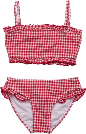 Snapper Rock Kids' Picnic Party Gingham Two-Piece Swimsuit | Nordstromrack