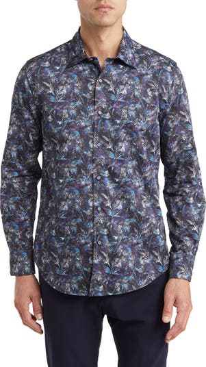 Robert Graham Parkes Abstract Print Cotton Button-Up Dress Shirt ...