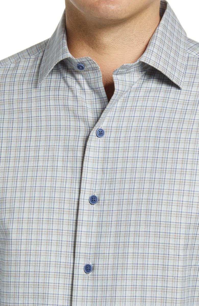 David Donahue Trim Fit Check Dress Shirt | Nordstromrack