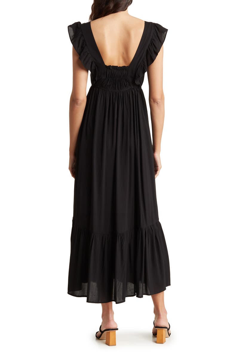 LOVE...ADY Deep V-Neck Flutter Sleeve Dress | Nordstromrack
