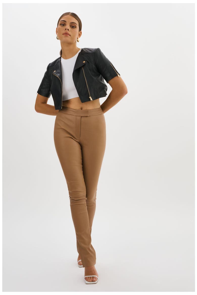 Kirsi Gold | Cropped Biker Jacket (Women) | Nordstrom