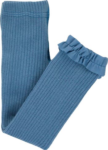 RuffleButts Toddler Girls Rib Knit Footless Ruffled Tights | Nordstrom