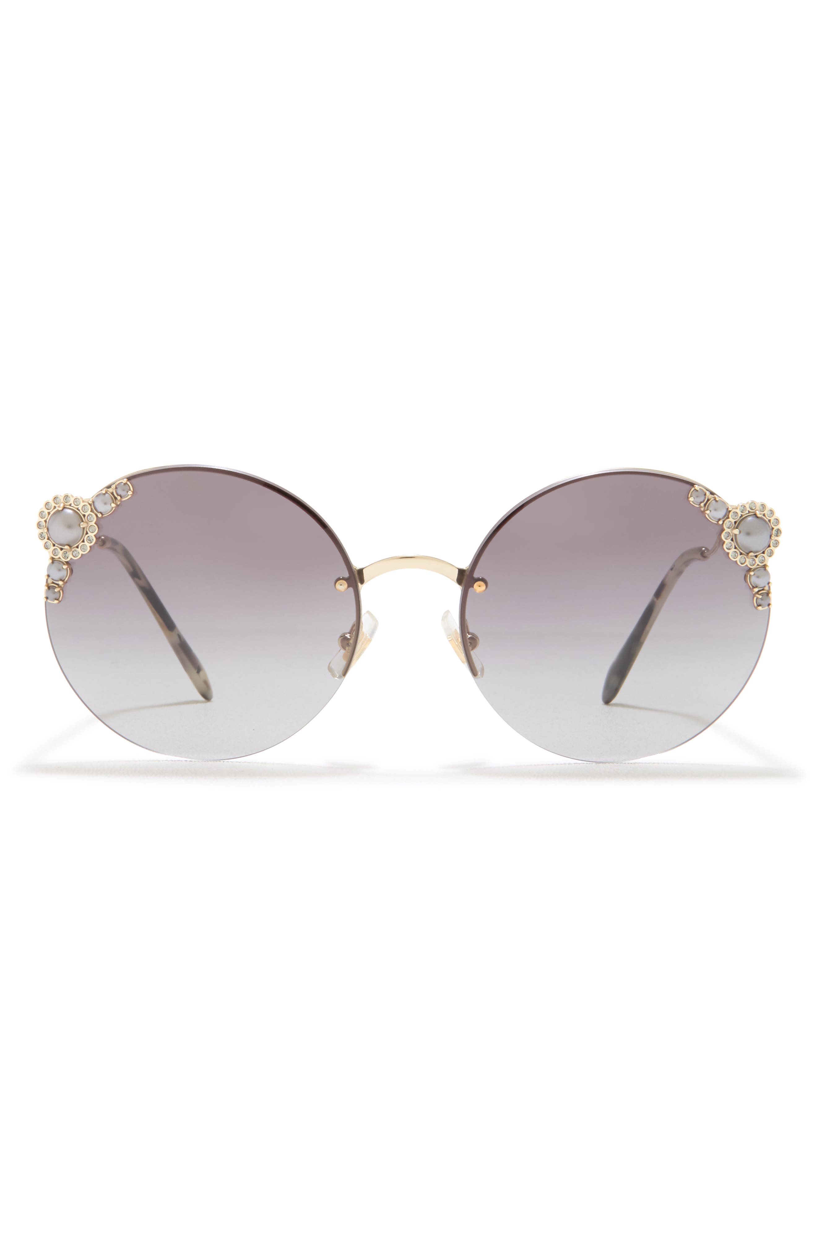 Miu Miu 60mm Gradient Round Sunglasses | Nordstromrack