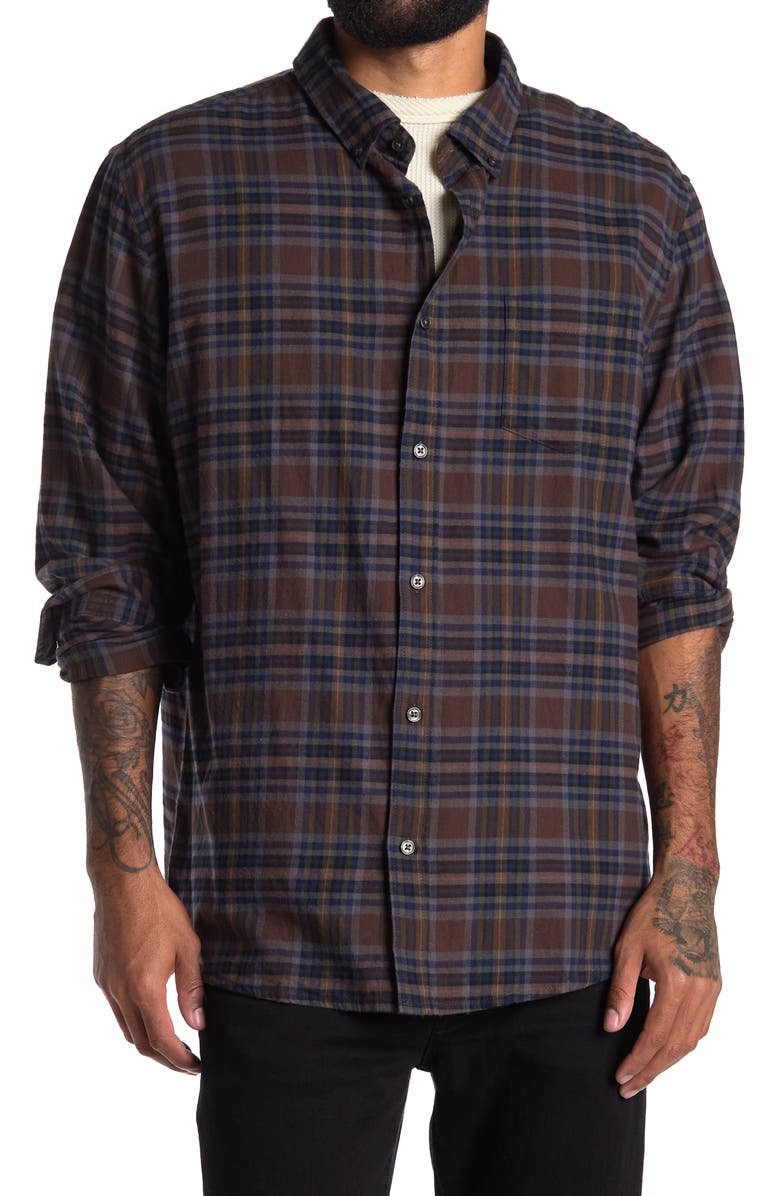 Slate & Stone SLATE AND STONE Button-Down Collar Long Sleeve Flannel ...