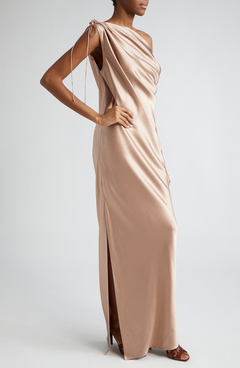 Max Mara Opera Draped One-Shoulder Silk Satin Gown | Nordstrom