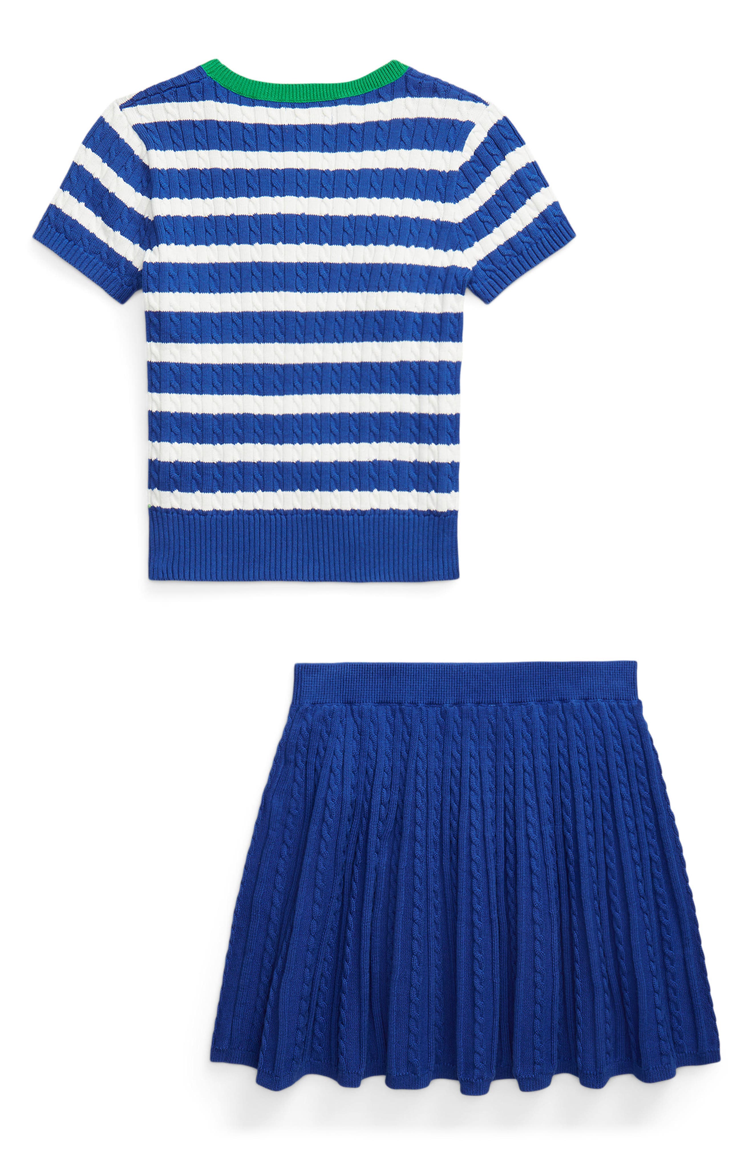 Polo Ralph Lauren Kids' Cable Knit Sweater & Skirt Set | Nordstrom