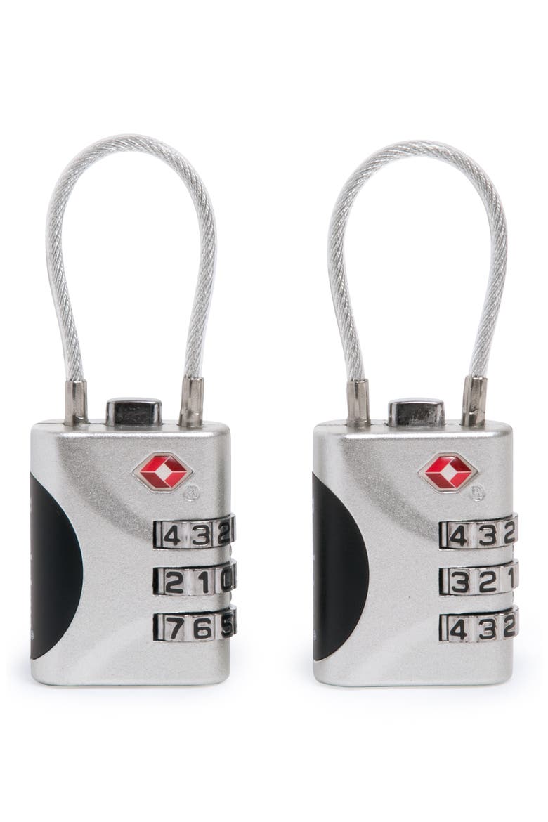 2-Piece 3-Digit Resettable Combination Cable Lock Set | Nordstromrack