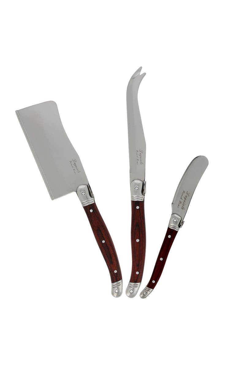 FRENCH HOME 3-Piece Large Laguiole Pakkawood Cheese Knife Set ...