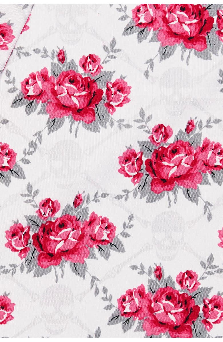 Betsey Johnson Skull Rose Trellis Bright Red Queen Sheet Set ...