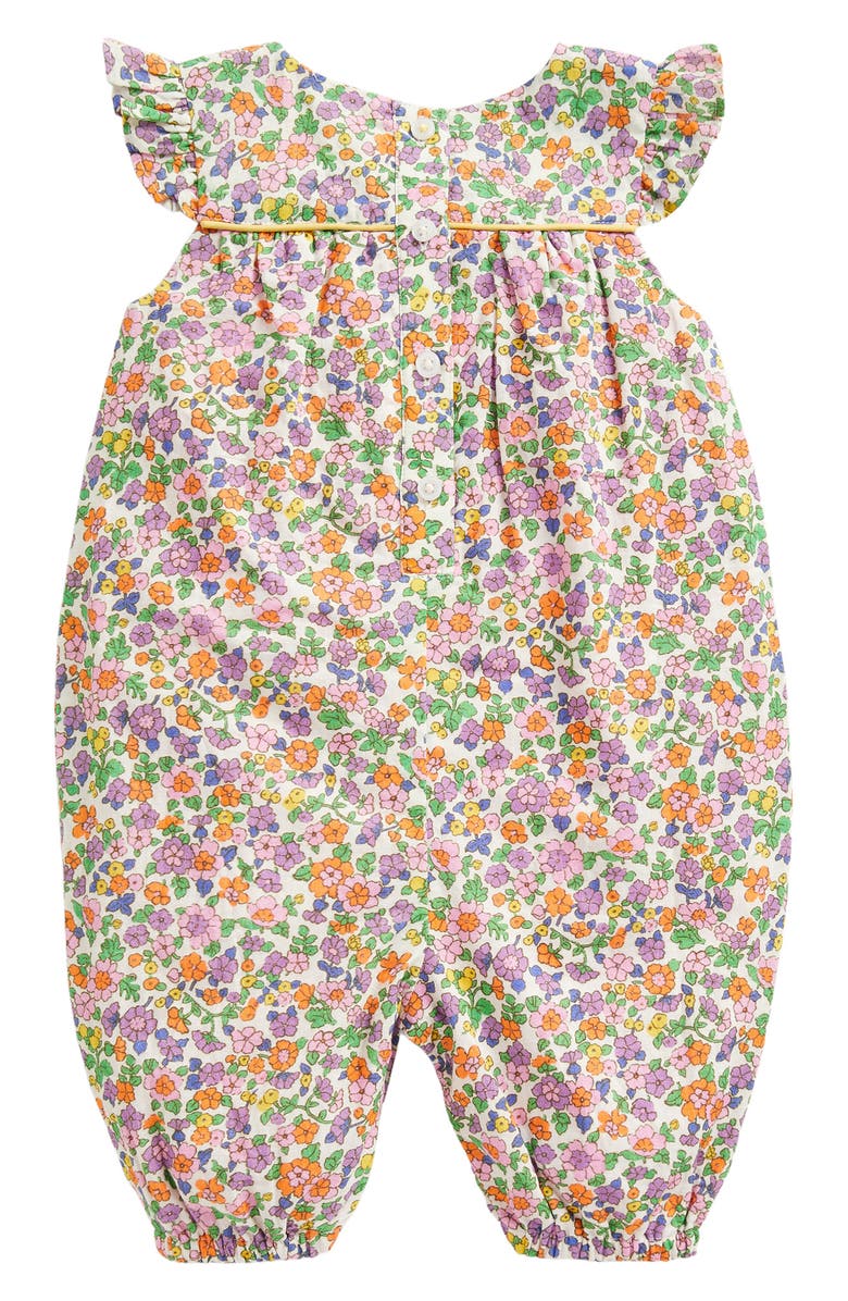 Mini Boden Floral Ruffle Sleeve Romper | Nordstromrack
