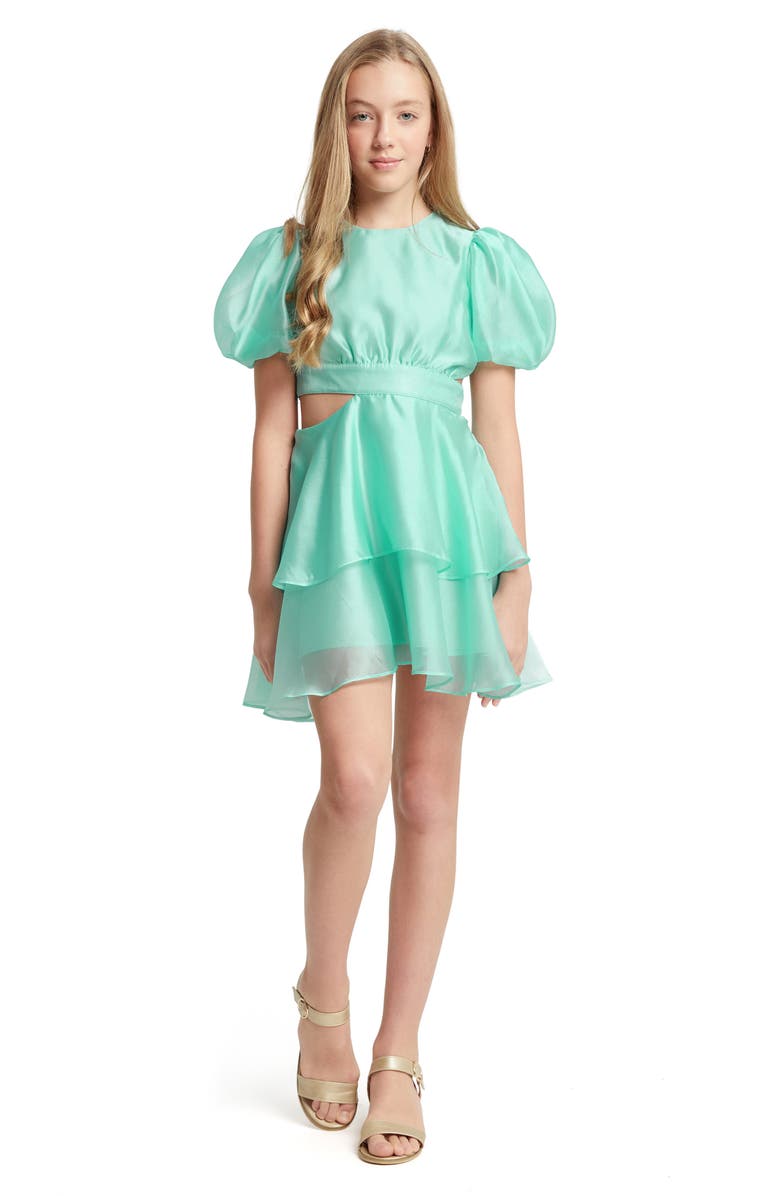 Bardot Junior Kids' Enya Cutout Organza Minidress | Nordstrom