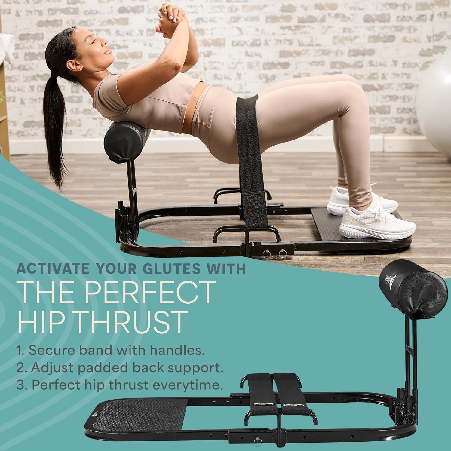 Lifepro Hip Thrust Machine Adjustable Glutes Workout Equipment for Home ...