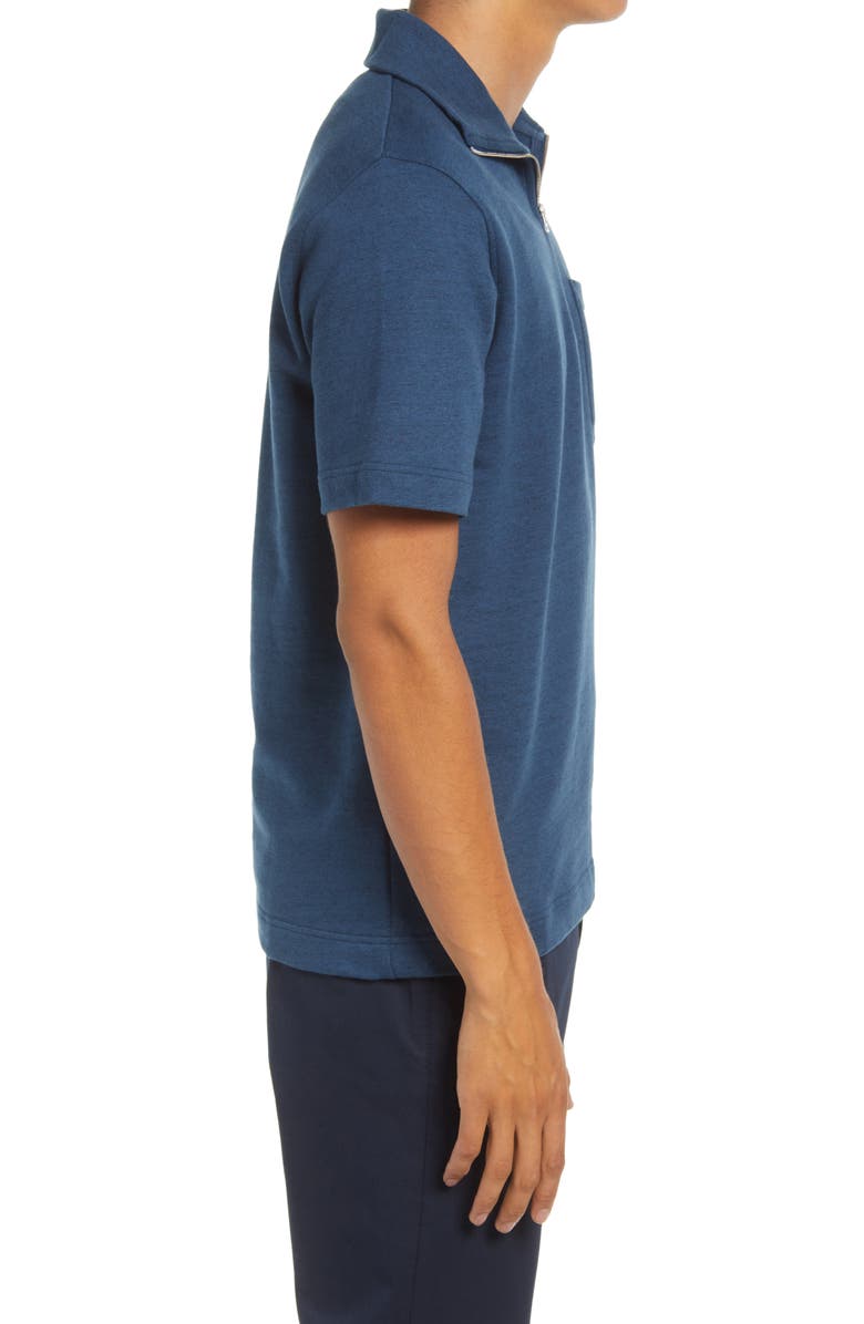 Norse Projects Jorn Regular Fit Organic Cotton & Linen Half Zip Polo ...