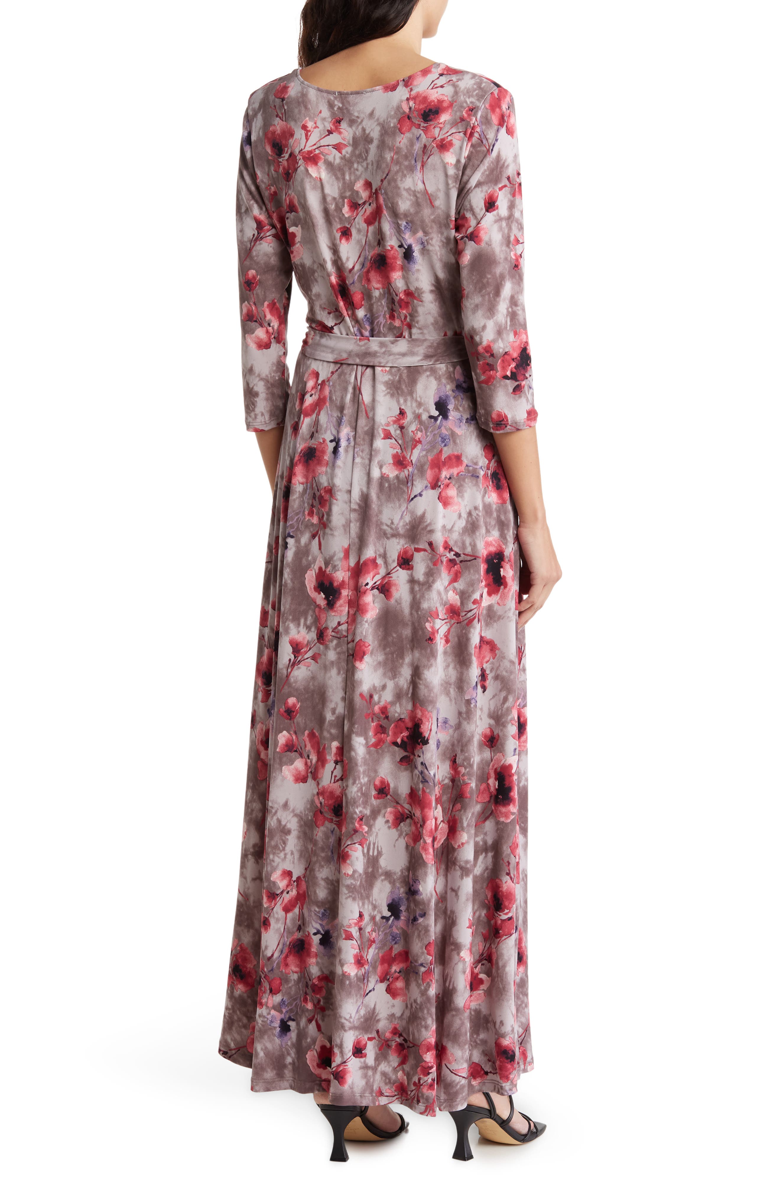 WEST K Surplice Neck Long Sleeve Floral Maxi Dress | Nordstromrack