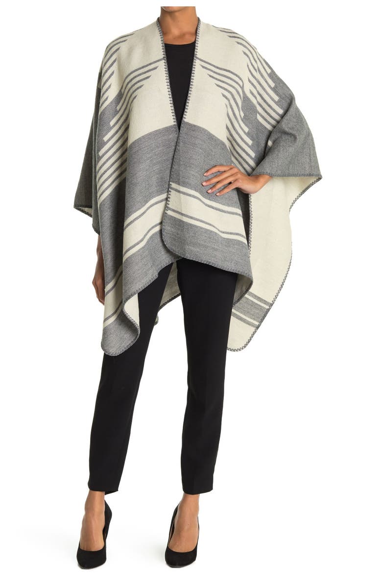 MODENA Stripe Print Woven Ruana | Nordstromrack
