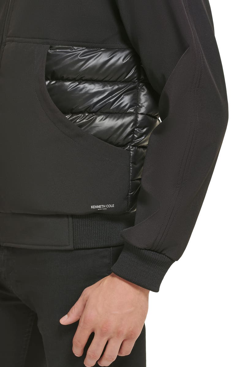 Kenneth Cole New York Mix Media Water Resistant Soft Shell Quilted ...