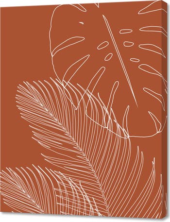 CURIOOS Monstera Palm Leaves Finesse Canvas Wall Art | Nordstromrack