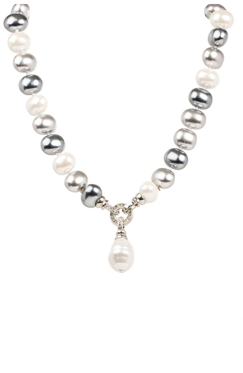 SAACHI Neapolitan Freshwater & Imitation Pearl Pendant Necklace ...