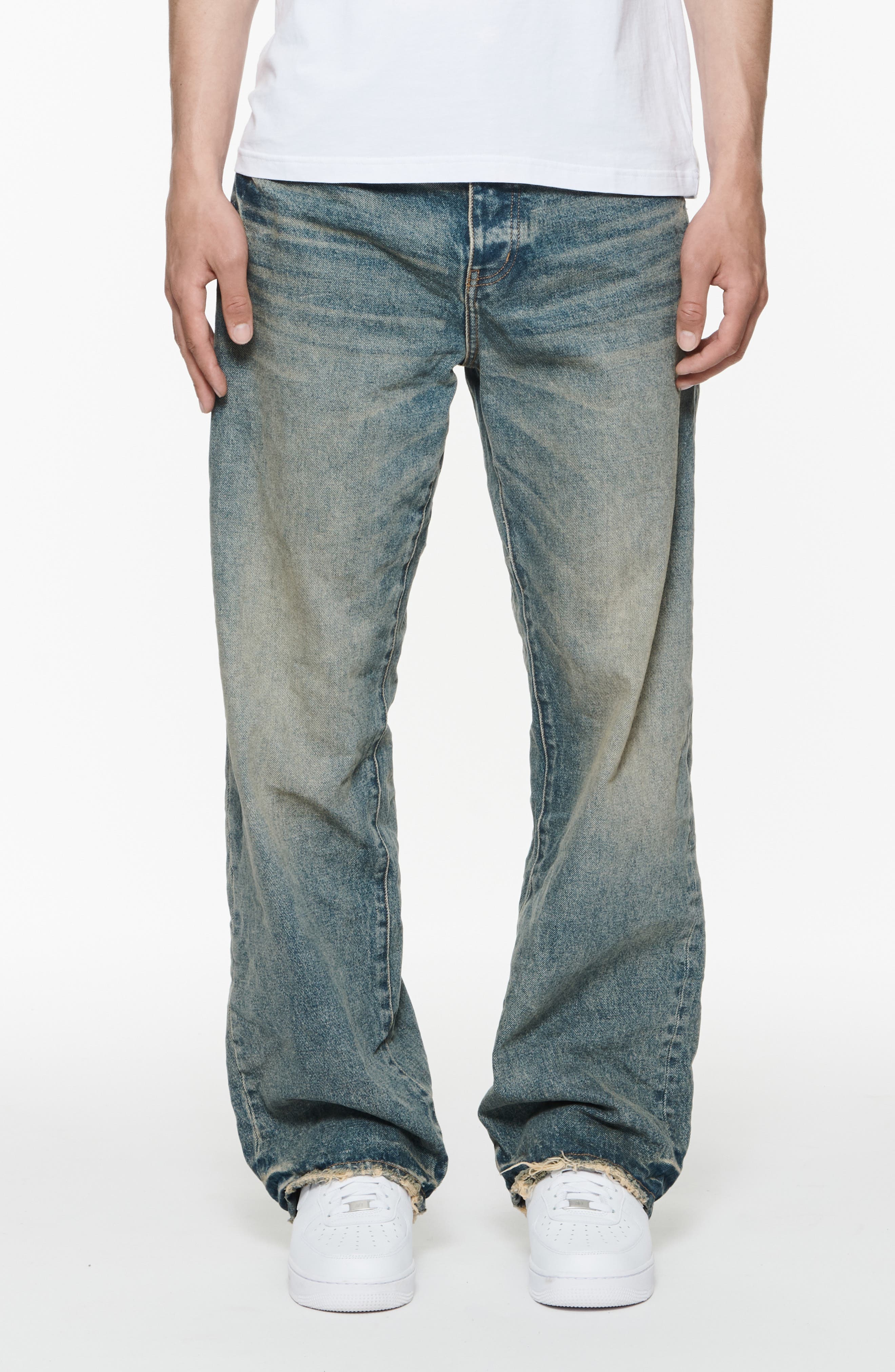 PURPLE BRAND Distressed Wide Leg Jeans | Nordstromrack
