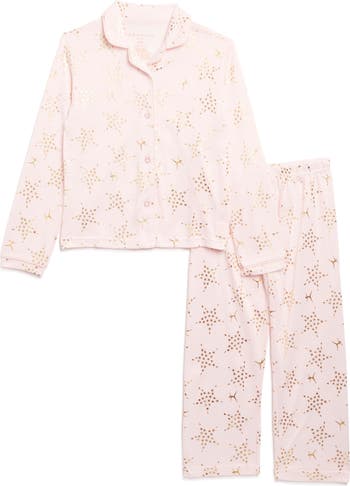 Danskin Kids' Brushed Hacci Collared Pajamas | Nordstromrack