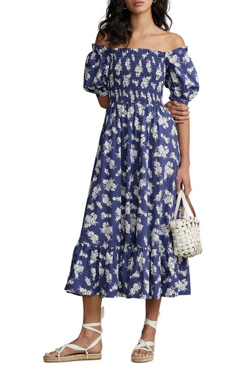 Off the Shoulder Floral Dresses for Women