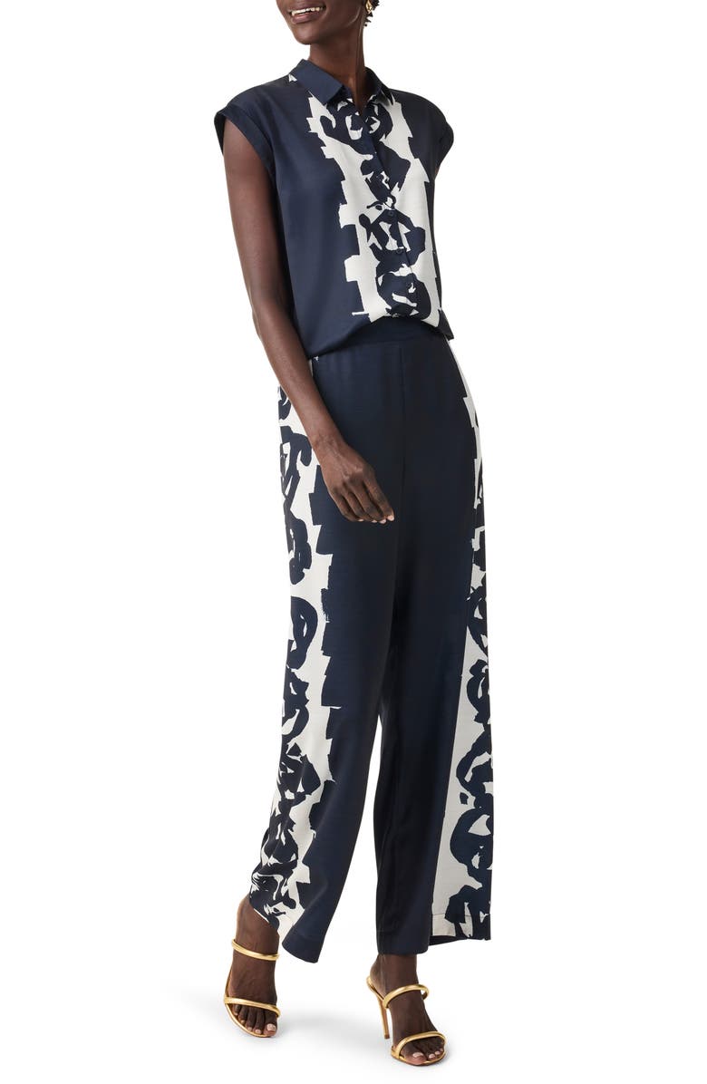 NIC+ZOE Rose Bloom Print Sleeveless Button-Up Shirt | Nordstromrack