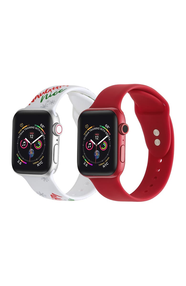 The Posh Tech Assorted 2-Pack Holiday Silicone Apple Watch® Watchbands ...