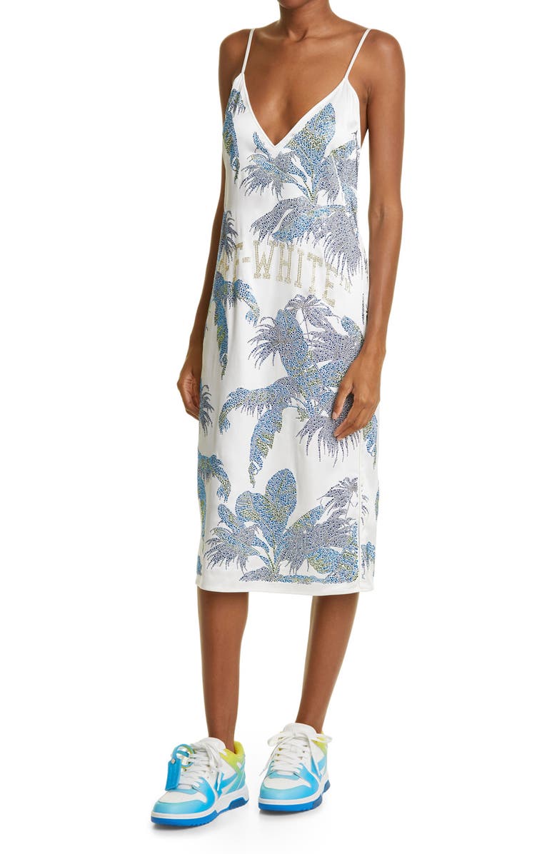 Off-White Gender Inclusive Beaded Jungle Print Slipdress | Nordstromrack