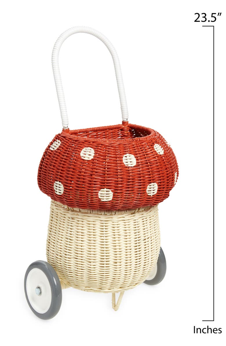 Olli Ella Wheeled Rattan Mushroom Luggy | Nordstromrack