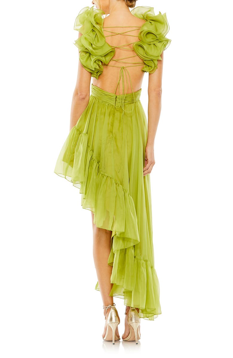Mac Duggal Ruffle Cutout Asymmetric Chiffon Cocktail Dress | Nordstrom