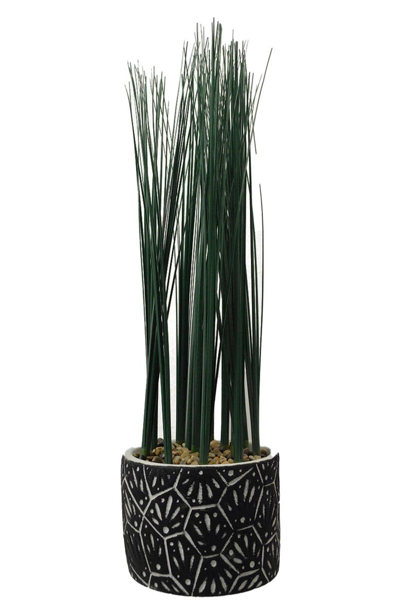 Concepts in Time Round Cement Faux Grass Pot | Nordstromrack
