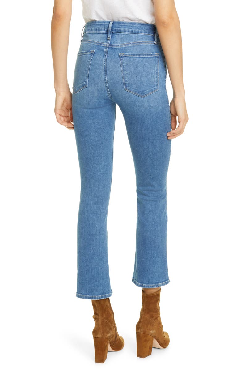FRAME Le Crop Slit Hem High Waist Mini Boot Jeans | Nordstromrack