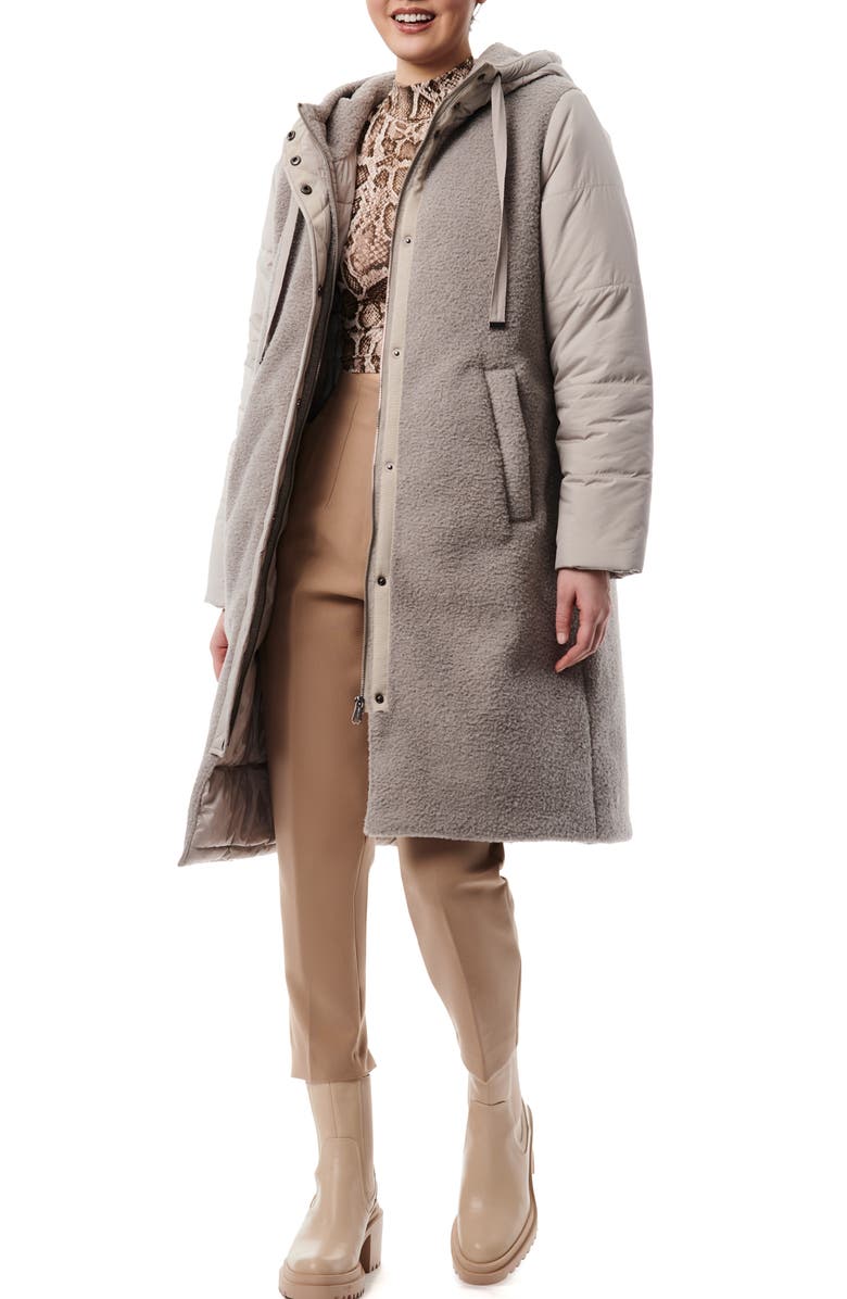 Bernardo Mix Media Hooded Faux Fur Jacket | Nordstromrack