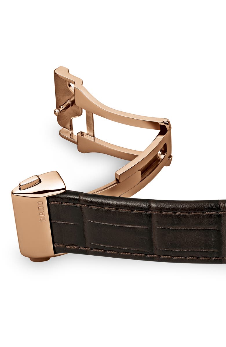 RADO Coupole Classic Automatic Leather Strap Watch, 41mm | Nordstromrack