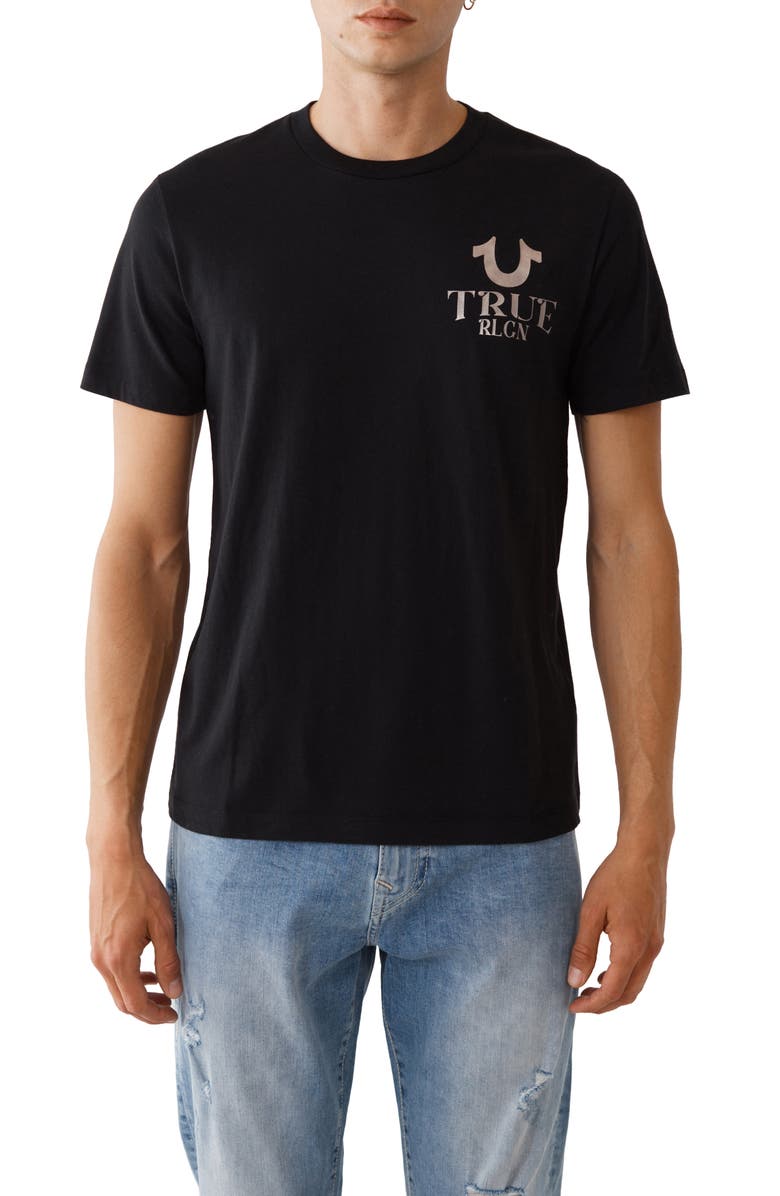 True Religion Logo Short Sleeve Cotton Blend Tee | Nordstromrack