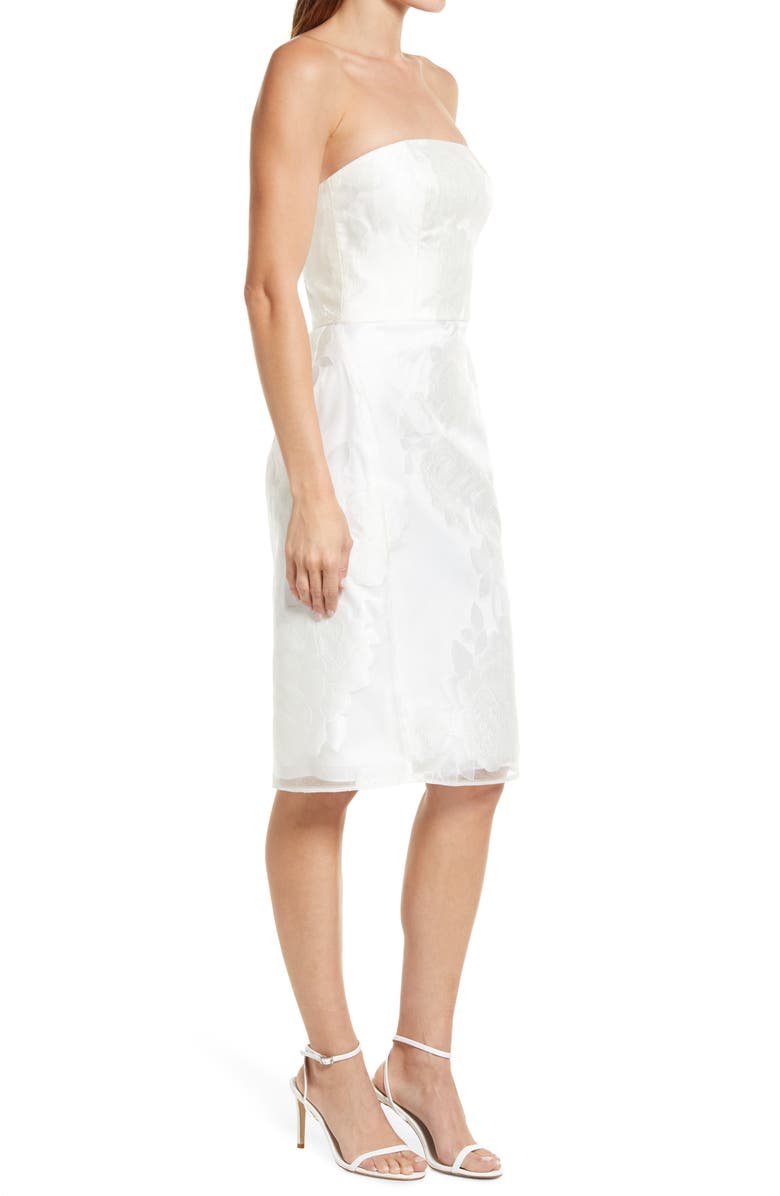Amsale Rose Fil Coupé Strapless Cocktail Dress | Nordstromrack