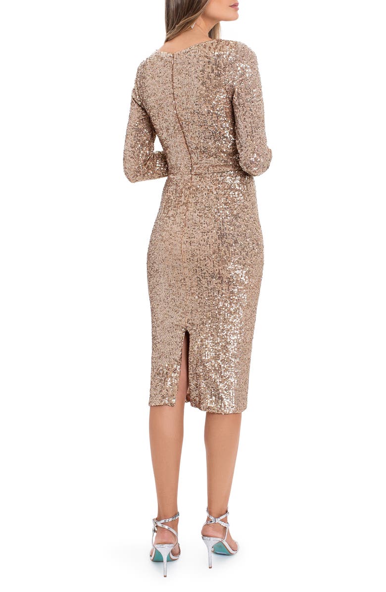 Xscape Evenings Xscape Long Sleeve Sequin Cocktail Dress | Nordstrom