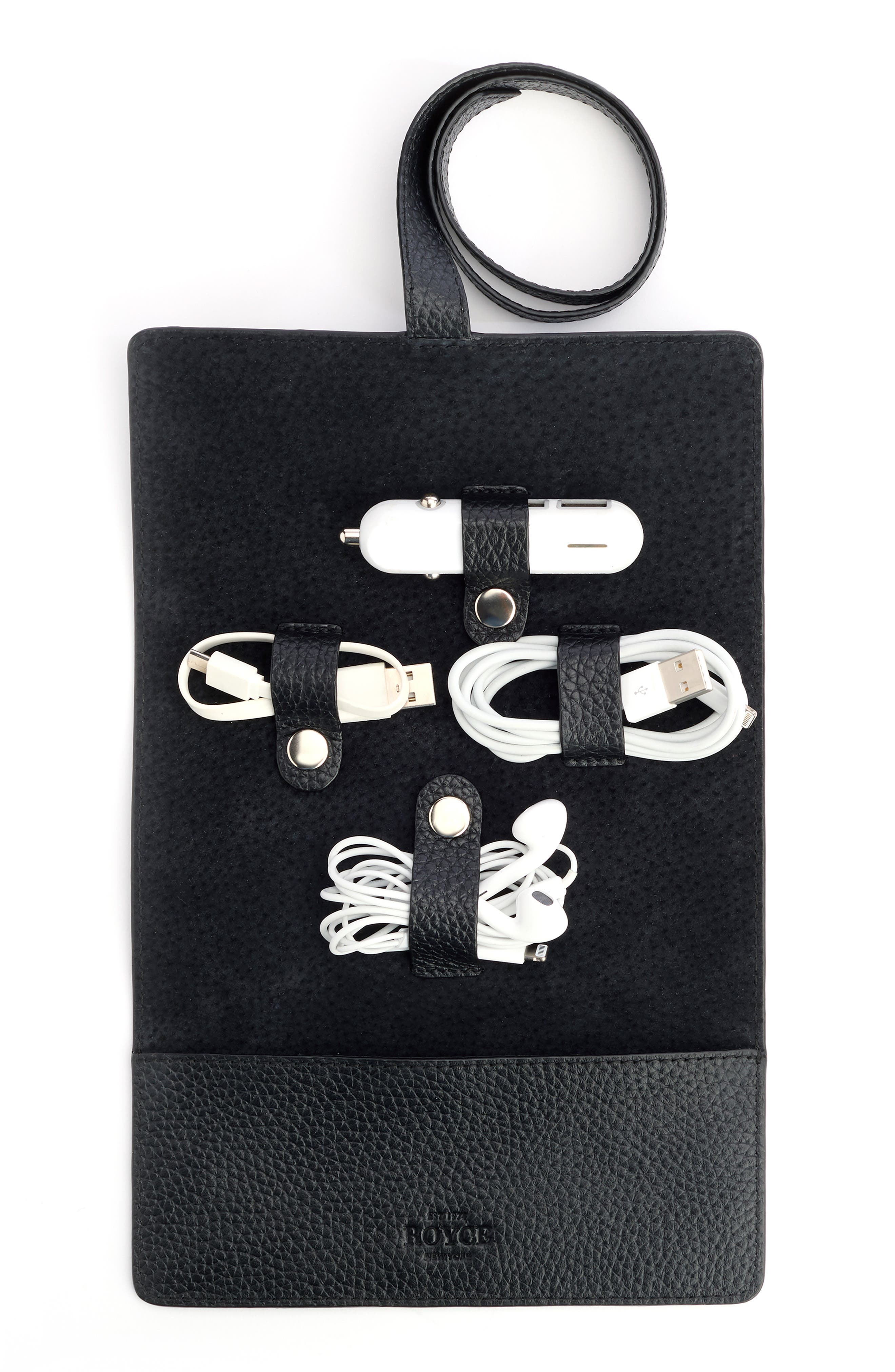 ROYCE New York Leather Tech Cord Organizer Roll | Nordstrom