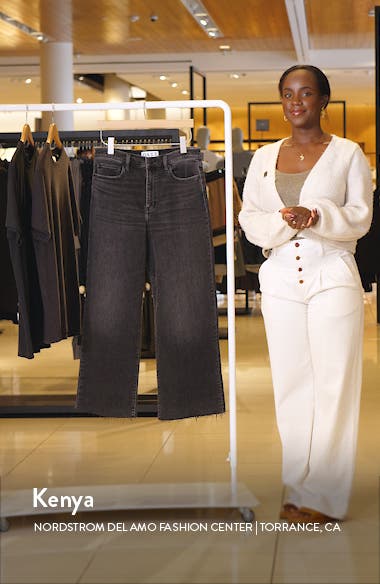 DAZE Pleaser High Waist Raw Hem Crop Jeans | Nordstromrack