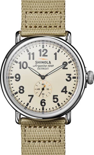 Shinola Runwell Sub Second Nylon Strap Watch, 47mm | Nordstrom