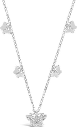 Sterling Forever Butterfly Choker Necklace | Nordstrom