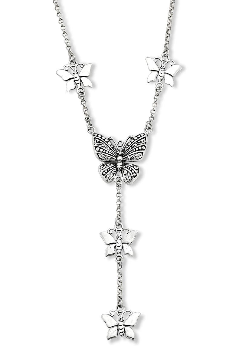 SAMUEL B. Sterling Silver Butterfly Y-Necklace | Nordstromrack