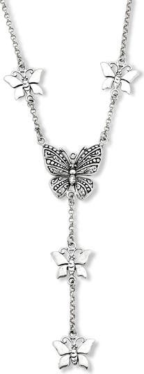 SAMUEL B. Sterling Silver Butterfly Y-Necklace | Nordstromrack