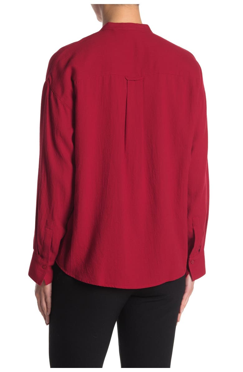 Vince Band Collar Button Down Blouse | Nordstromrack