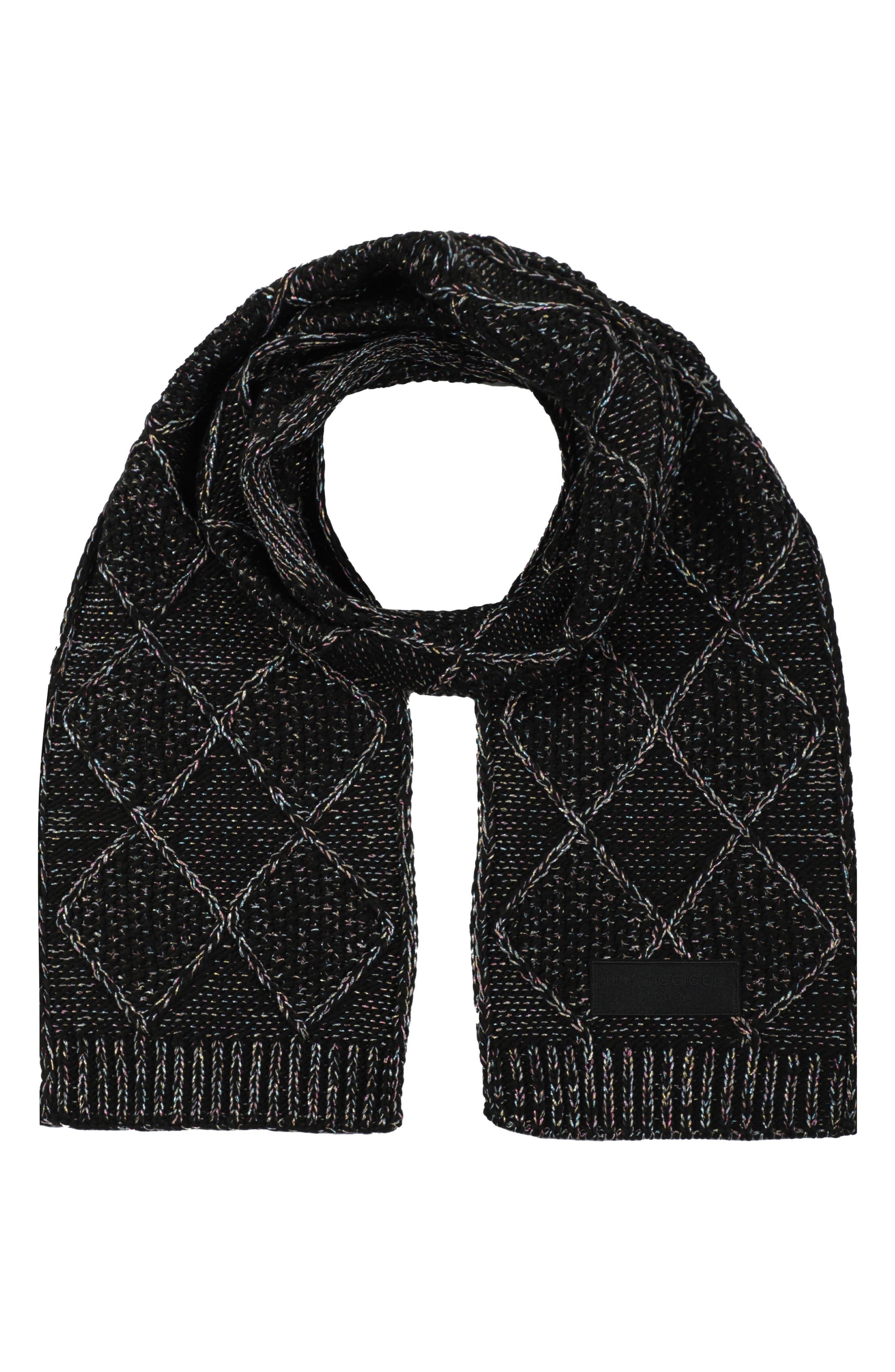 Kurt Geiger London Metallic Cable Stitch Scarf | Nordstromrack