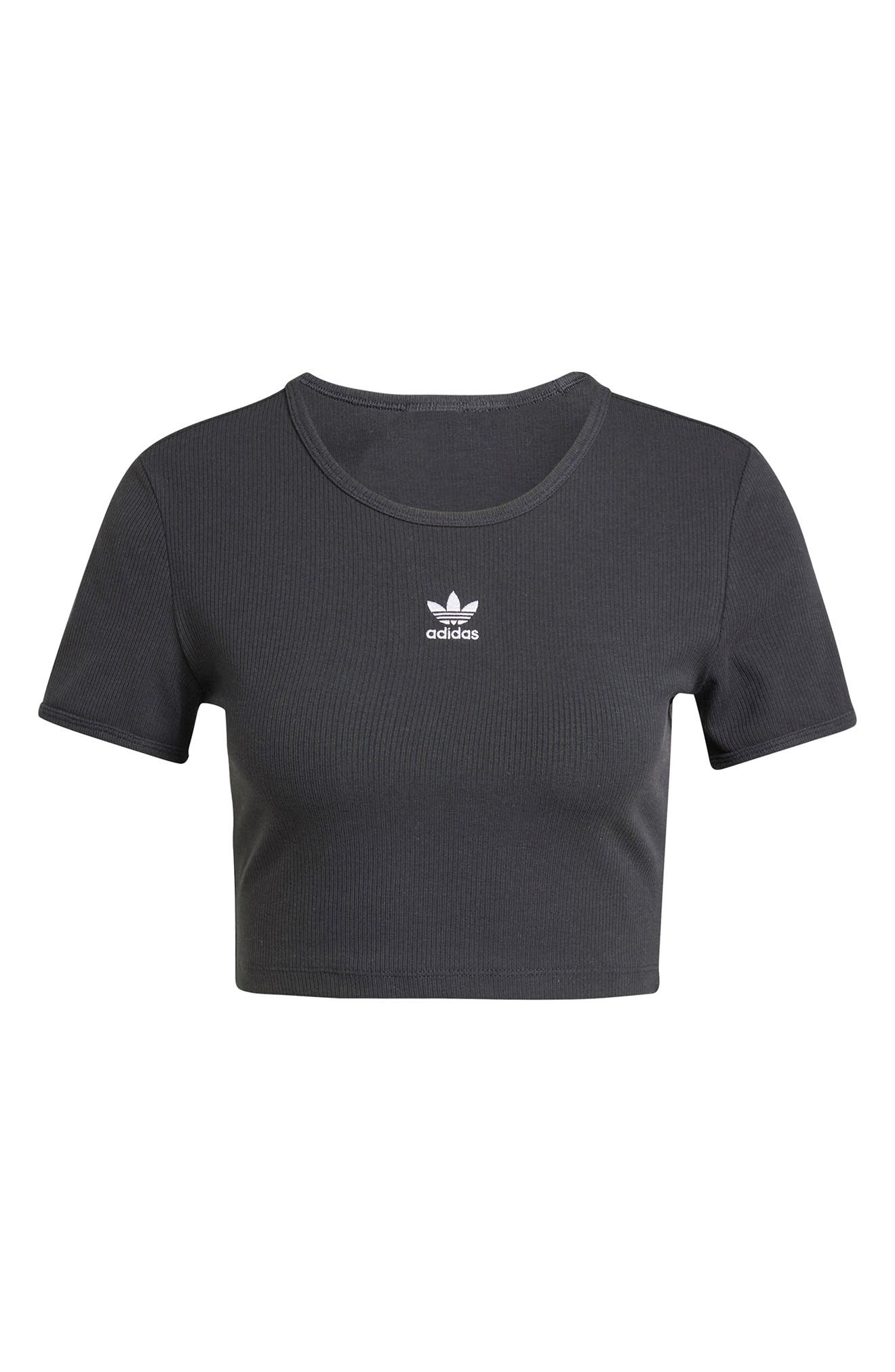 adidas Originals Essentials Trefoil Logo Crop Rib T-Shirt | Nordstrom